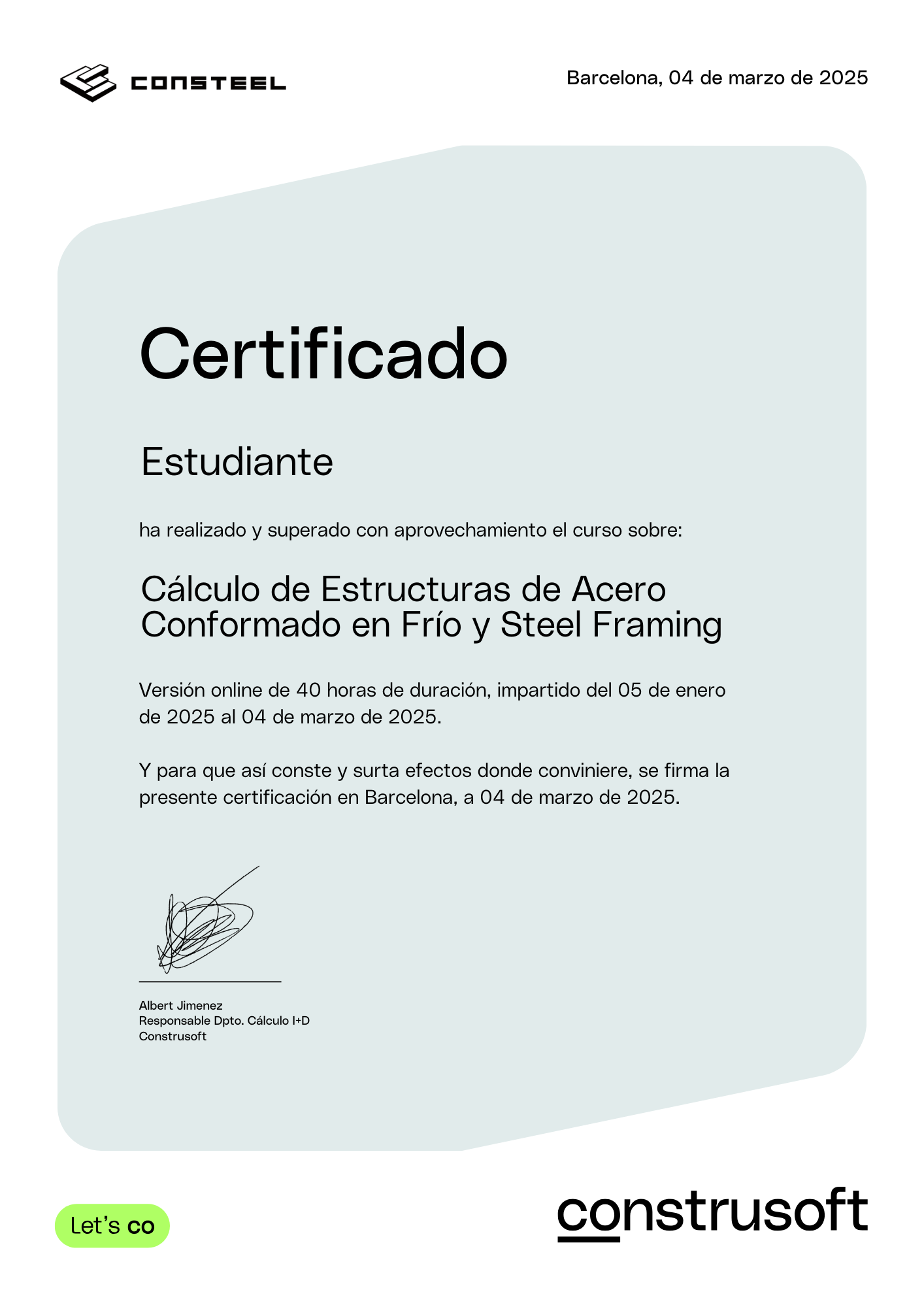 Cálculo de Estructuras de Acero Conformado en Frío y Steel Framing | Construsoft